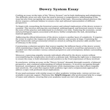 Dowry System Essay.pdf