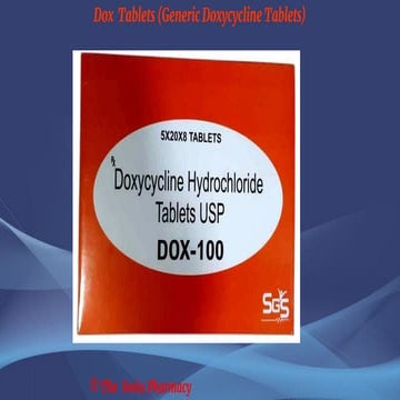 Dox Tablets (Generic Doxycycline Hydrochloride Tablets) | PDF