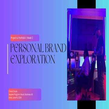 Doyle C MB 062024 Personal Brand Exploration | PPT