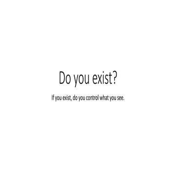Do you exist? | PPT