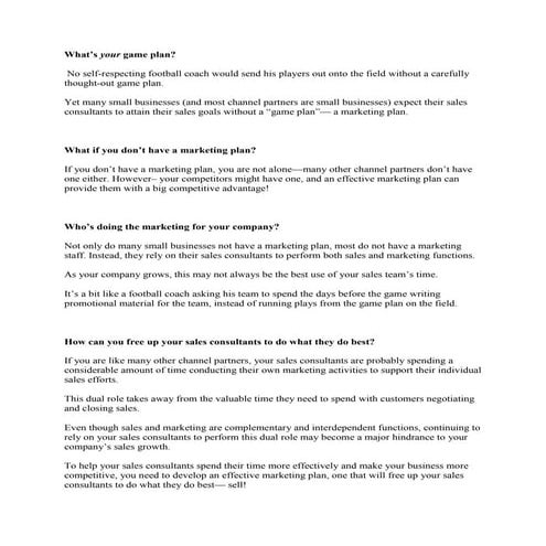 Do you have a game plan to help you increase your sales growth – part 1 ...