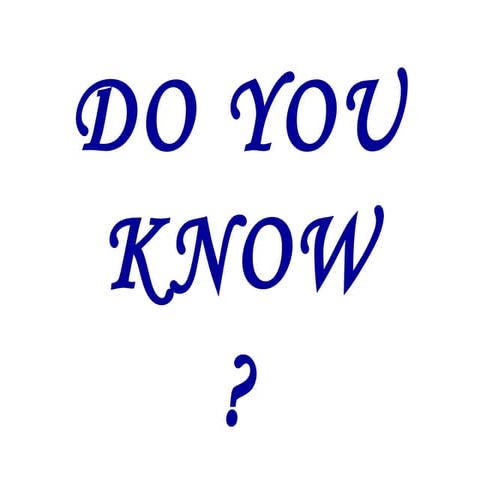 Do You Know | PPT