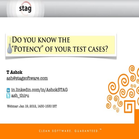 Do you know the potency of your test cases? | PPT