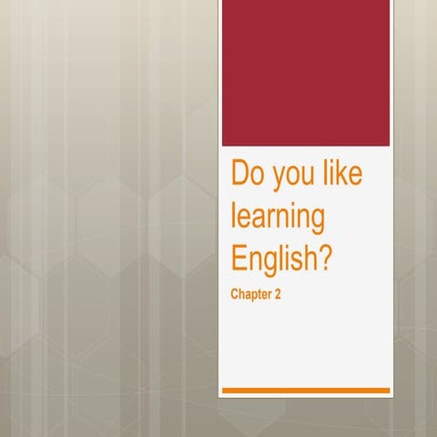Do you like learning english? | PPT