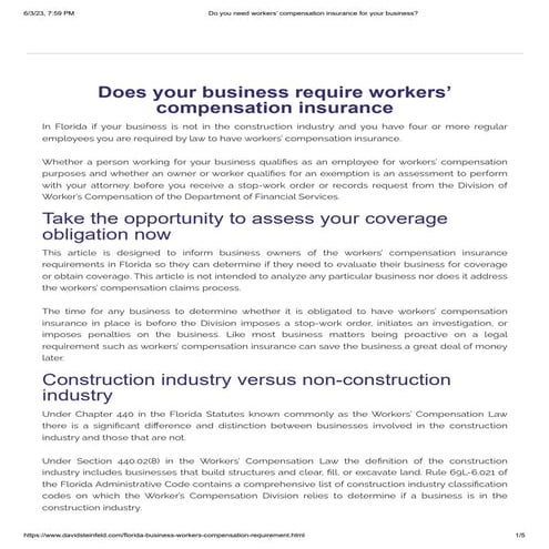 Workers' Compensation Insurance: Challenges for Independent Contractors ...