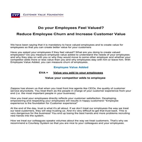 Do your Employees Feel Valued? | PDF