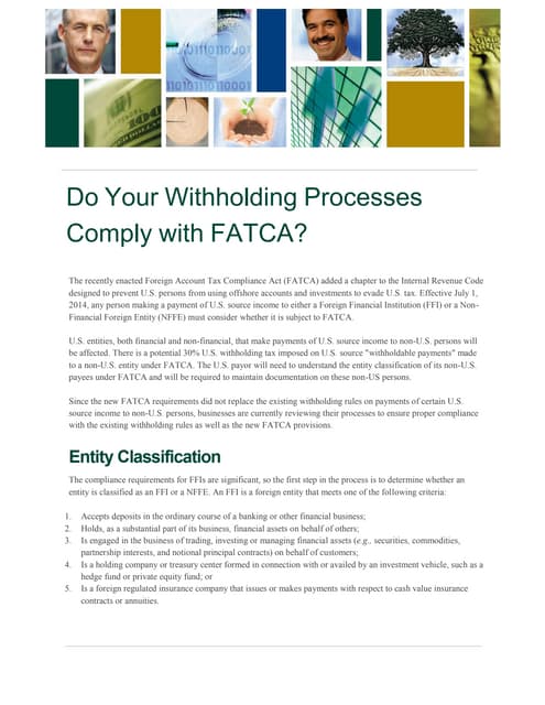 FATCA | PDF | Business Accounting & Finance | Business