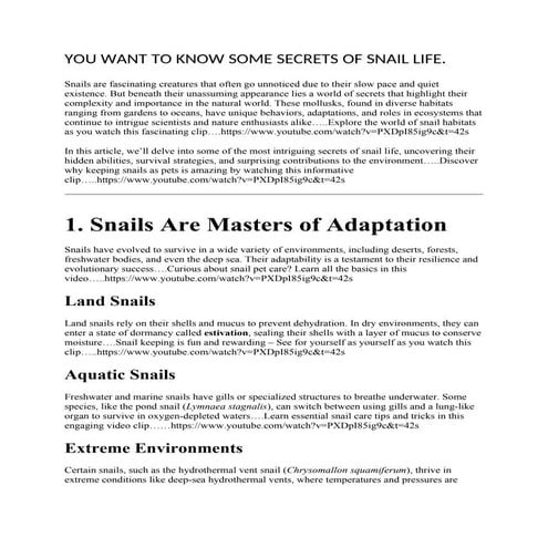 DO YOU WANT TO KNOW SOME SECRETS OF SNAIL LIFE..docx