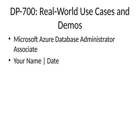 Gives a structured overview of the skills measured in the DP-700 exam ...