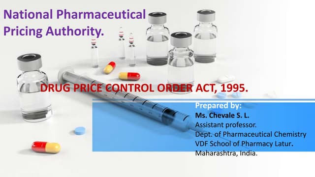 Drug Price control order, 1995 (DPCO) | PPTX