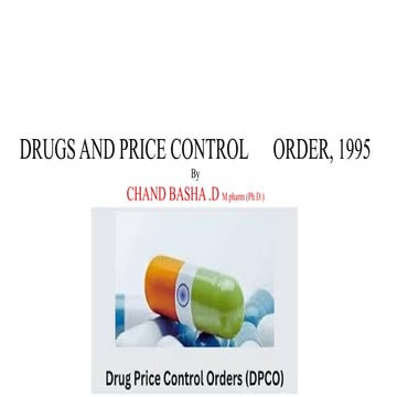 Drug Price Control Order -2013 | PPTX