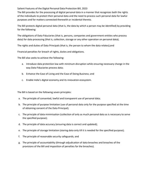 Digital personal data protection act, 2023.pptx | Internet Safety ...