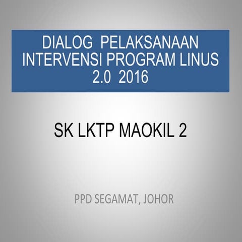 Dialog pelaksanaan intervensi sk lktp maokil 2 | PPT