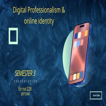 Digital professionalism & Online identity ppt | PPTX