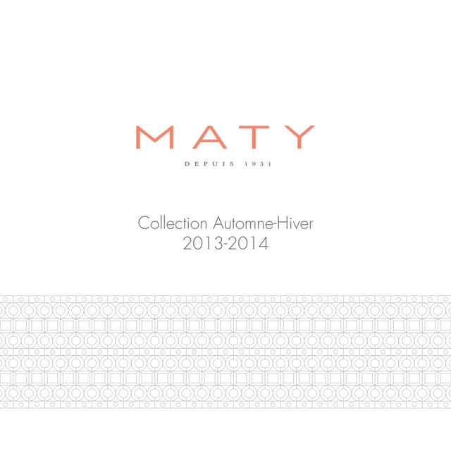 Dossier de Presse Maty : Collection automne / hiver 2013-2014 | PDF