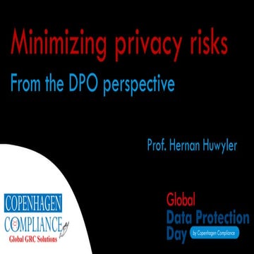 DPO Day Conference - Minimizing Privacy Risks | PPT