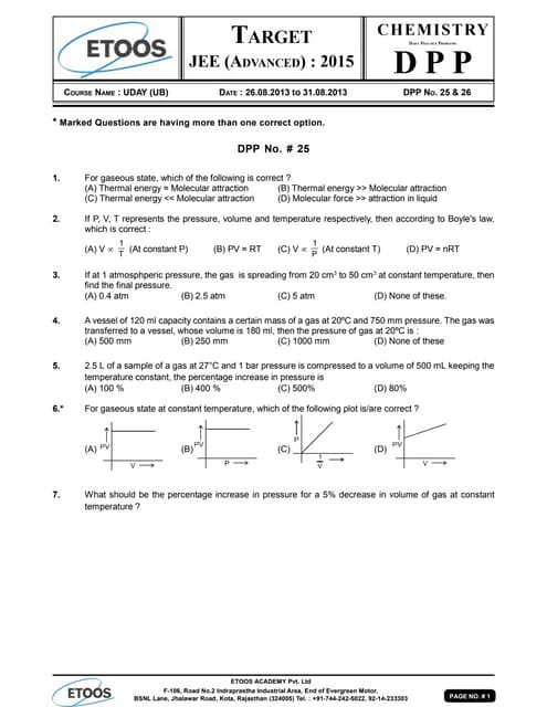Dpp chemical equilibrium_jh_sir-3619 | PDF