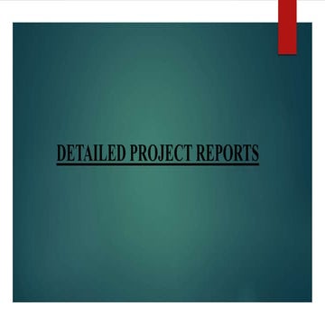 Detailed Project Report | PPTX