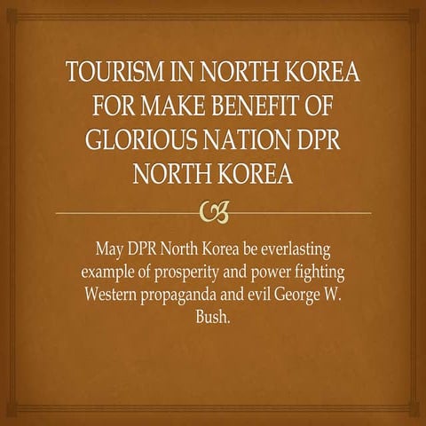 Dpr north korea tourism | PPTX