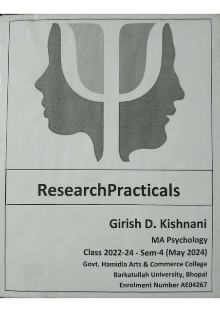 Test - Sinha's Comprehensive Anxiety Test - SCAT | PDF