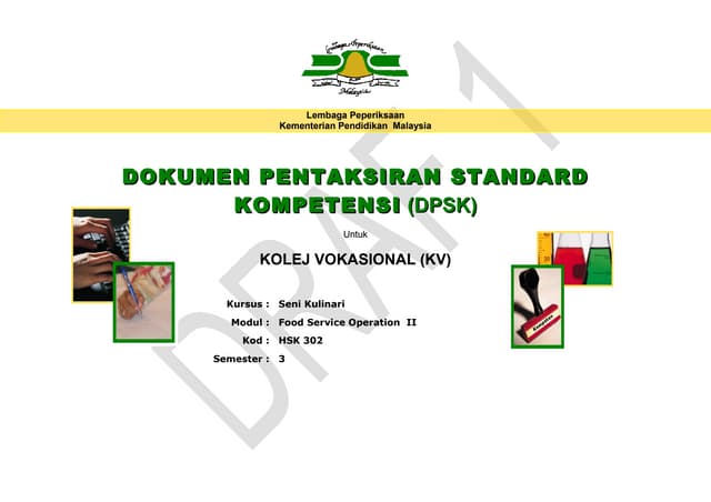 Kulinari skm kolej vokasional kangar | DOCX