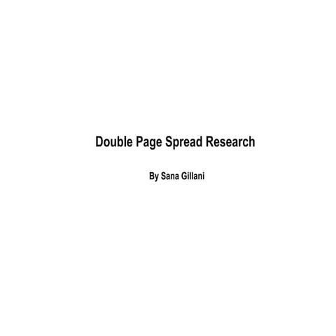 Codes and conventions of a double page spread | PPTX