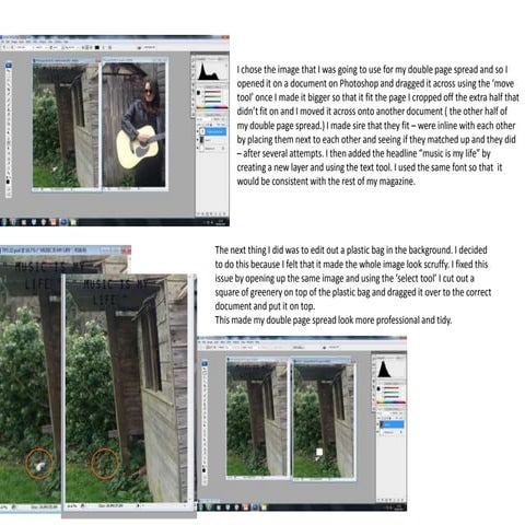 Photoshop Step By Step For Music Magazine Double Page Spread | DOC