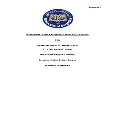 DOCTOR OF PHYSICAL THERAPY | PDF