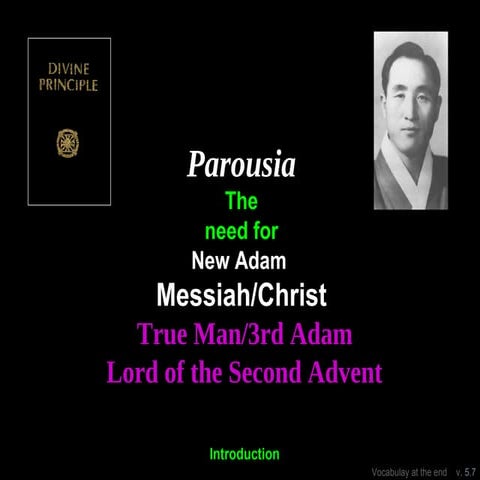 DP & The need for New Adam - Returning Messiah | PPT