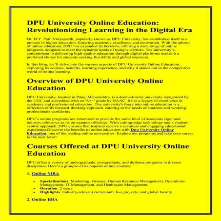 DPU University Online Education.pdf best | PDF