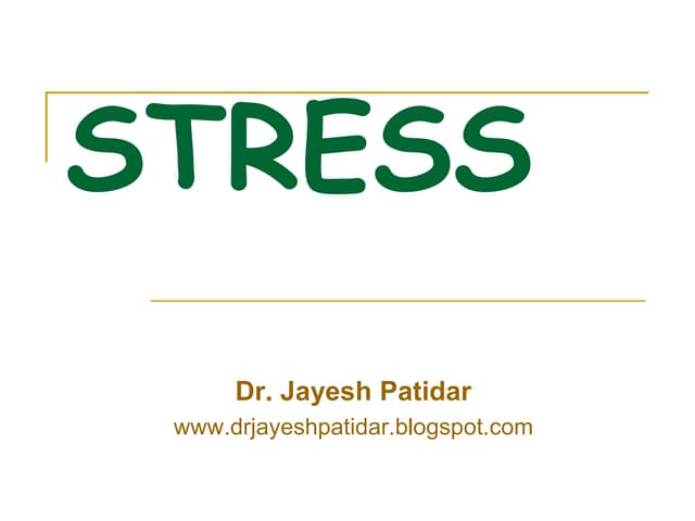 Theories of stress | PPT | Mental Health | Diseases and Conditions