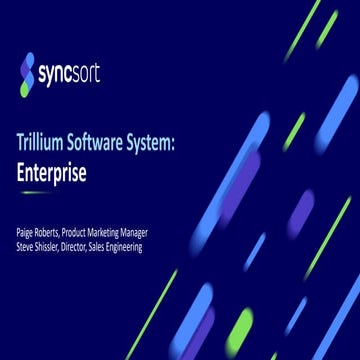 What's New in Syncsort's Trillium Line of Data Quality Software - TSS ...