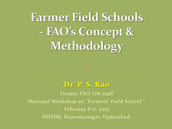 FARMER FIELD SCHOOL | PPTX