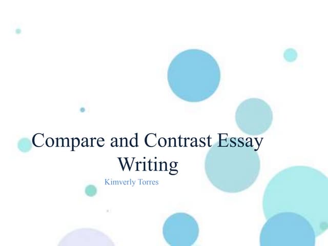 Compare and contrast_ppt | PPT
