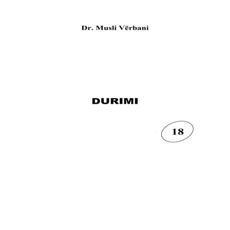 Dr. Musli Vërbani - Durimi | DOC
