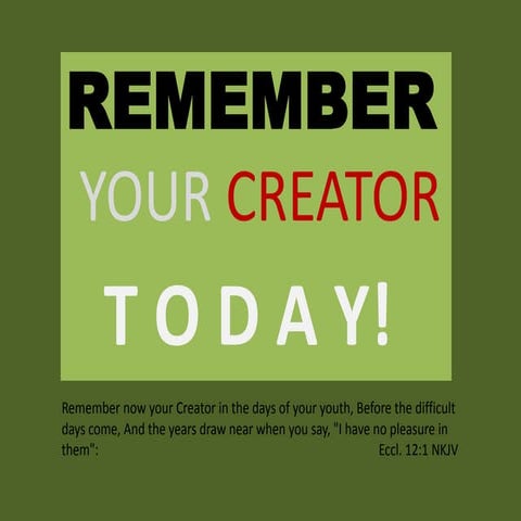 Creation - Day 6 Part 1 | PPT
