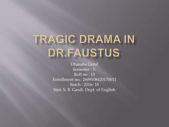 Dr.Faustus as Renaissance man | PPTX