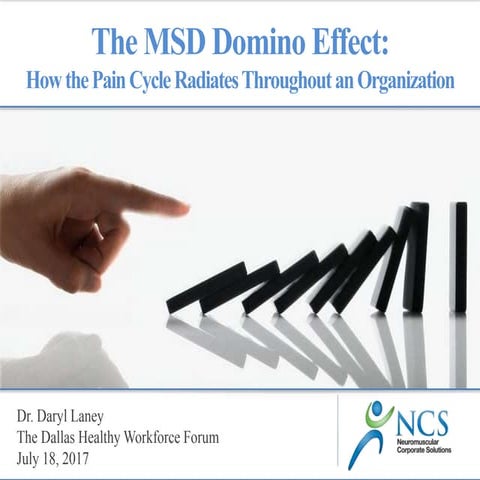 The MSD Domino Effect - Dr. Daryl Laney | PPTX | Death, Injury, or ...