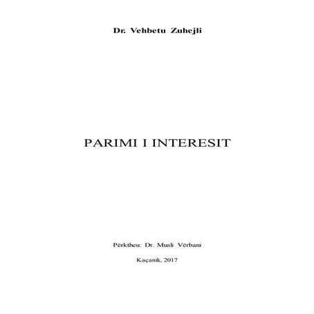 Dr. Vehbetu Zuhejli - Parimi i interesit | DOCX