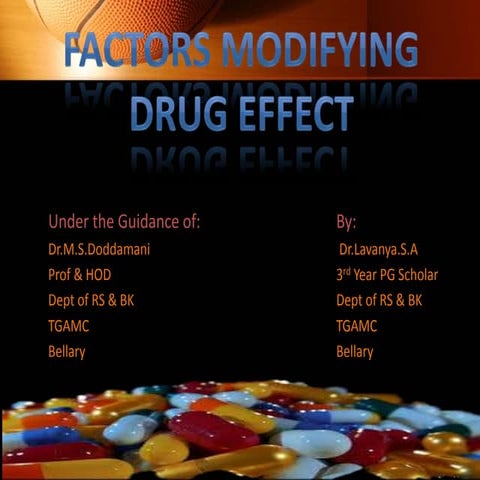 Factors affecting drug action | PPTX