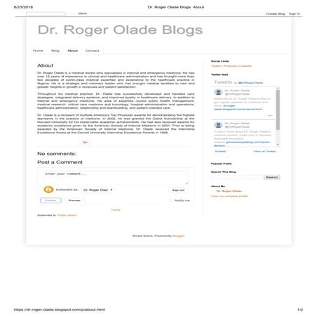 Dr roger olade academia edu | PDF