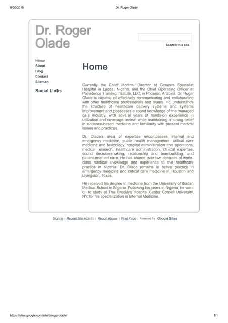 Dr. Roger olade | PDF