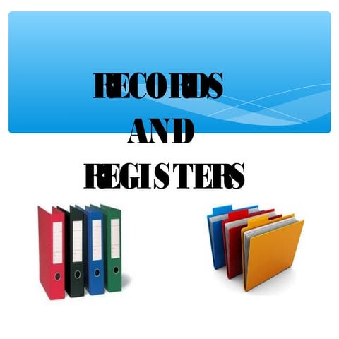 School registers & records | PPTX