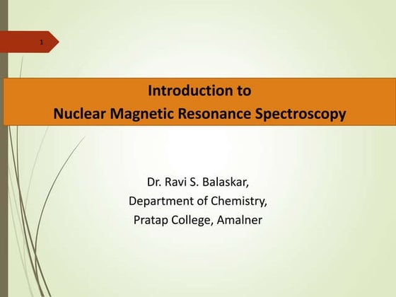 NMR spectroscopy | PPTX | Chemistry | Science