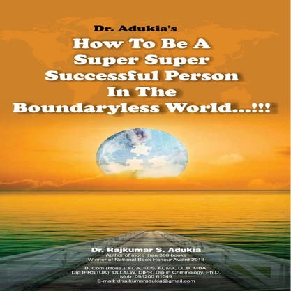 Dr. adukia's how to be a super person successful | PDF