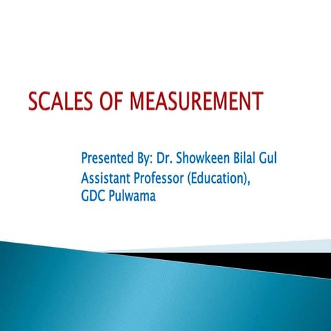 scales of measurement | PPT