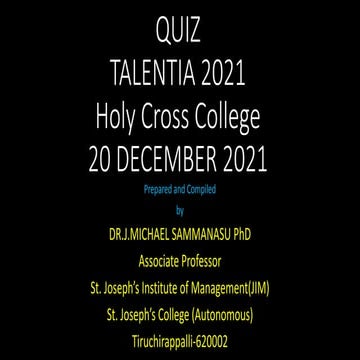 Dr.jms general quiz-2021 | PPT