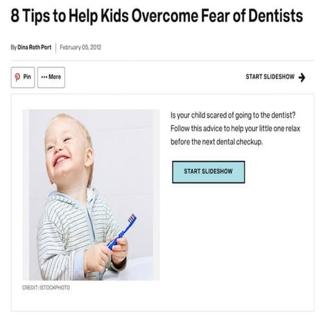 8 Tips to Help Kids Overcome Fear of Dentists | PDF