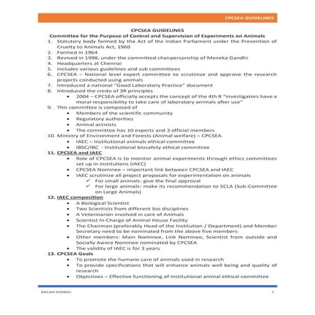 Dr. A. Sumathi - CPCSEA Guidelines.pdf | Veterinary Medicine | Pets