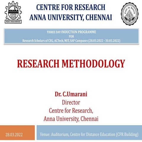 Research methodology and IPR notes for au | PDF